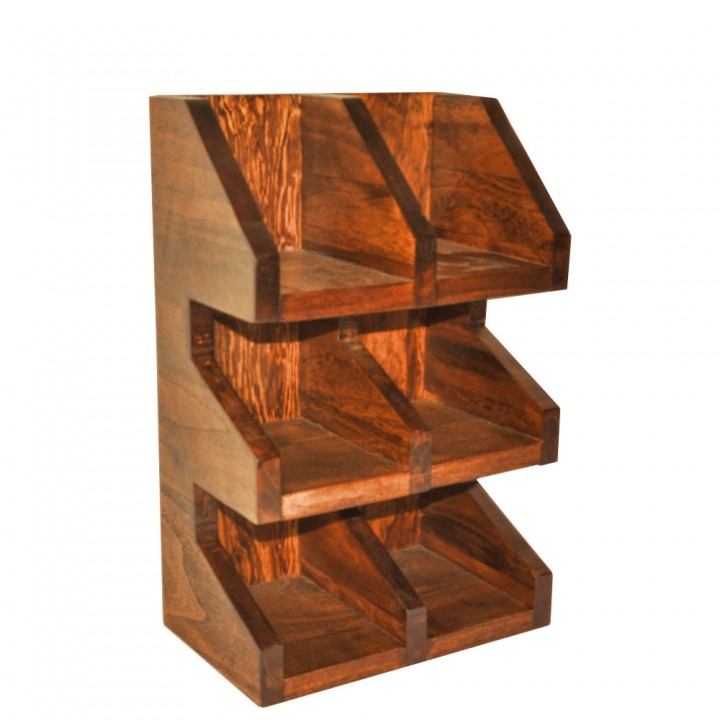 3 tear condiment display rack with 6 compartments