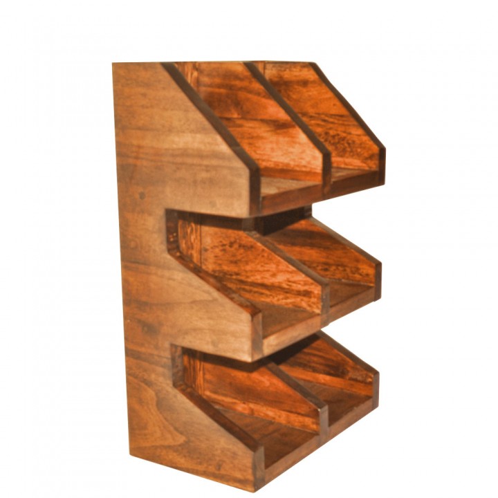 3 tear condiment display rack with 6 compartments