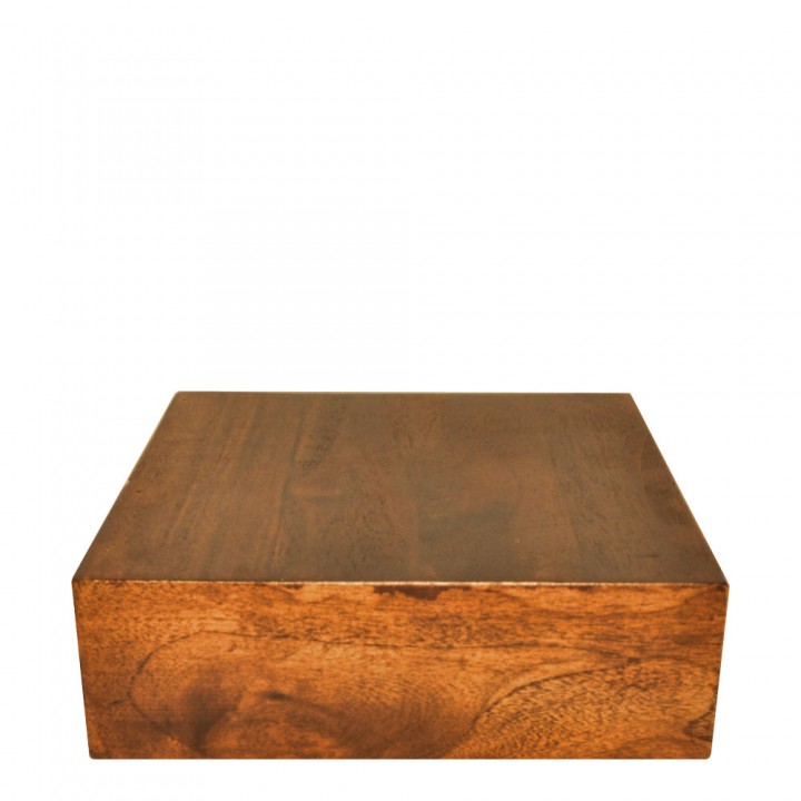Reclaimed teak box riser. 12" x 12" x 4