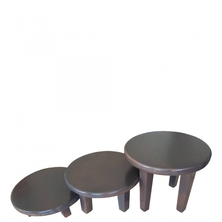 SET OF ROUND RISERS