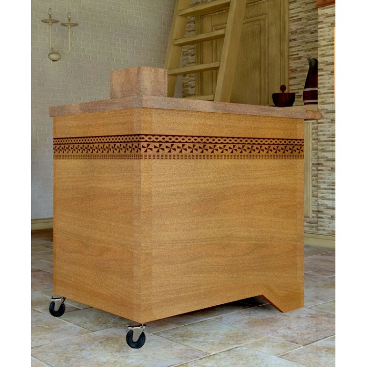 900x600x850 mm. Fine dining wooden trolley. Ply, Recycled Fijian Teak ...