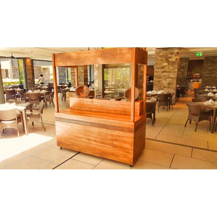 Market stall / Buffet station. Mahogany, exterior grade Ply