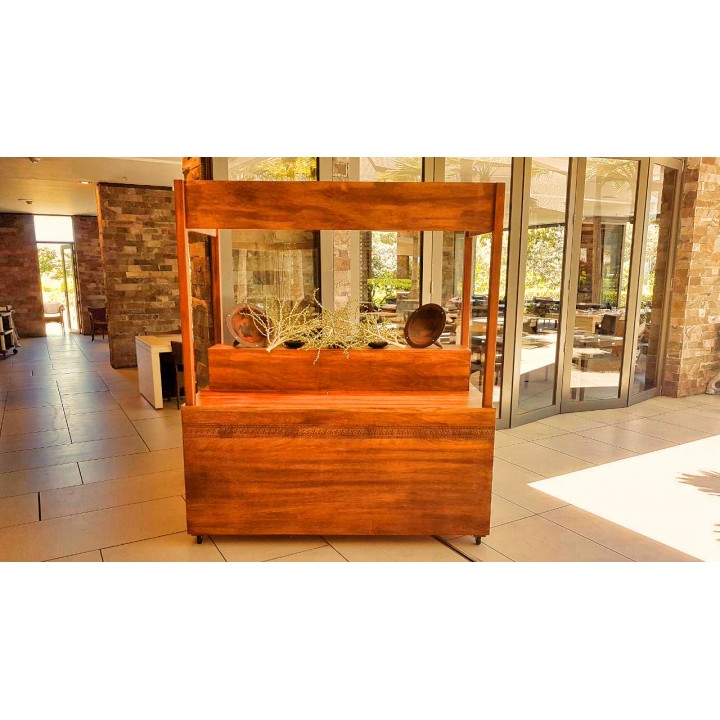 Market stall / Buffet station. Mahogany, exterior grade Ply
