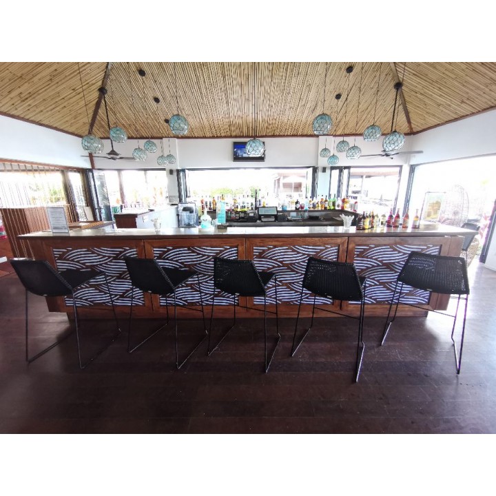 Perspex bar feature panels. Mahogany. Ply. LED included. - 1/sq. m